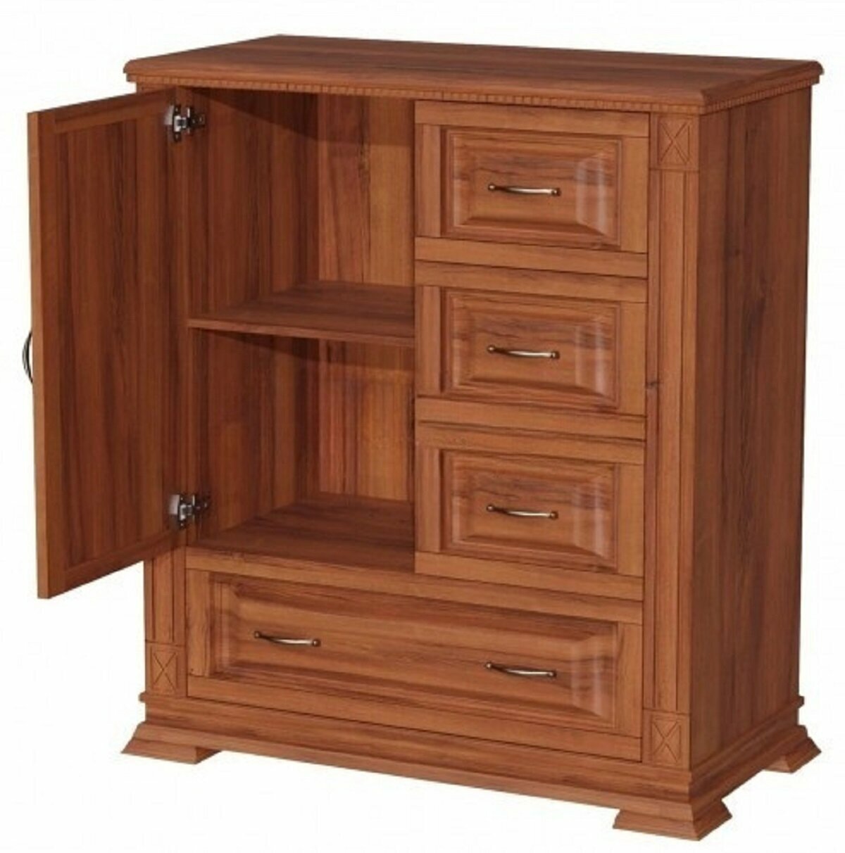 Комод для хранения вещей из массива сосны Верди PREMIUM 221, 90x45x100 дуб 2