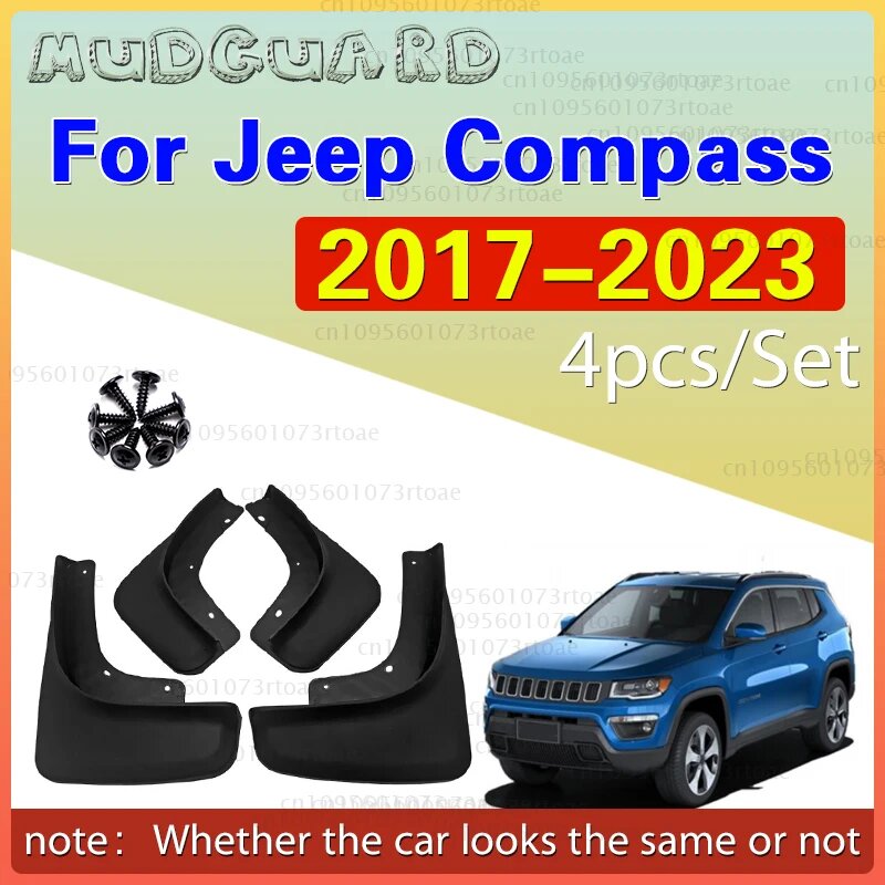 Брызговики для Jeep Compass 2017-2023, передние и задние, 4 шт, брызговики, автомобильные аксессуары, автомобильный стиль, брызговик, крыло