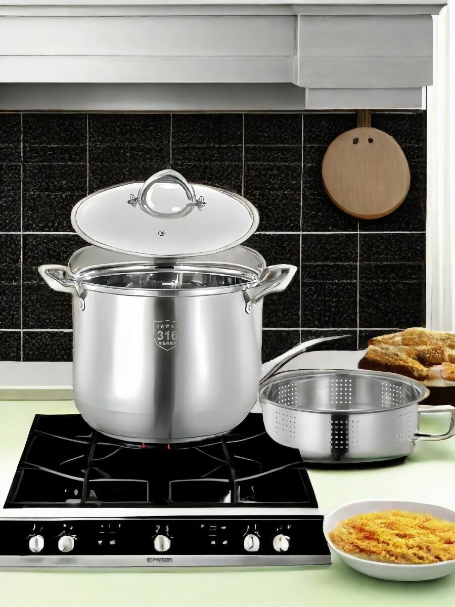 Котел пищевой, Нержавеющая сталь, 1 шт