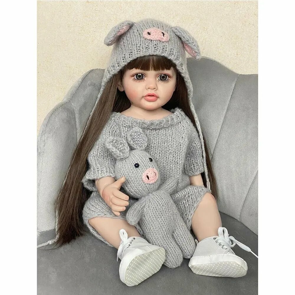55 см силиконовая регенерированная кукла для ванны и игр