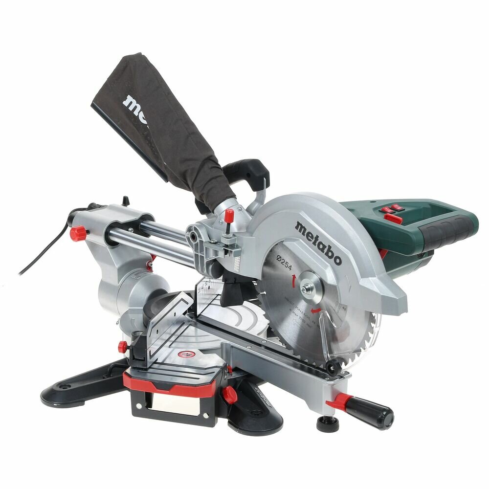 Торцовочная пила Metabo KGS 254 M set 1450Вт 5000об/мин d=254мм 613254900