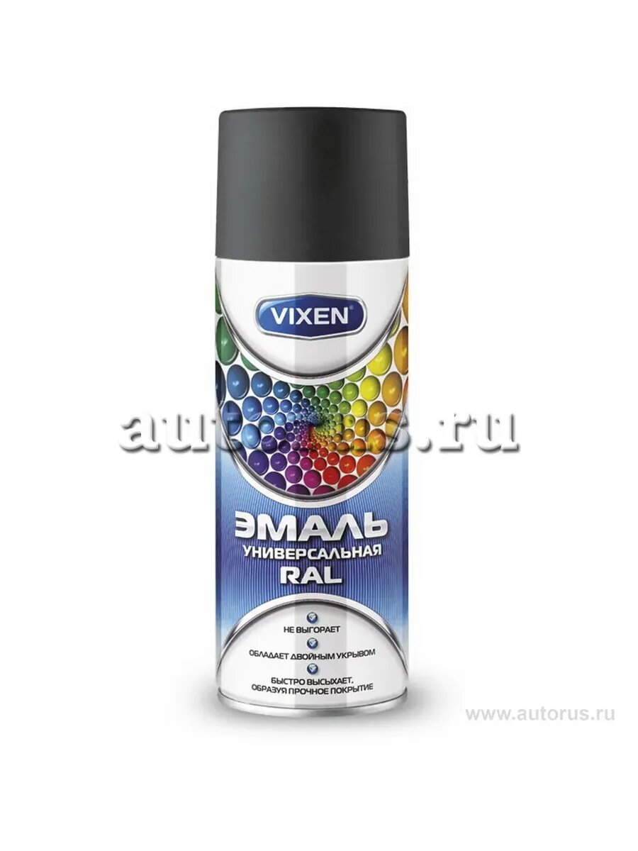 Эмаль универсальная RAL, черный матовый (RAL 9005), аэрозоль