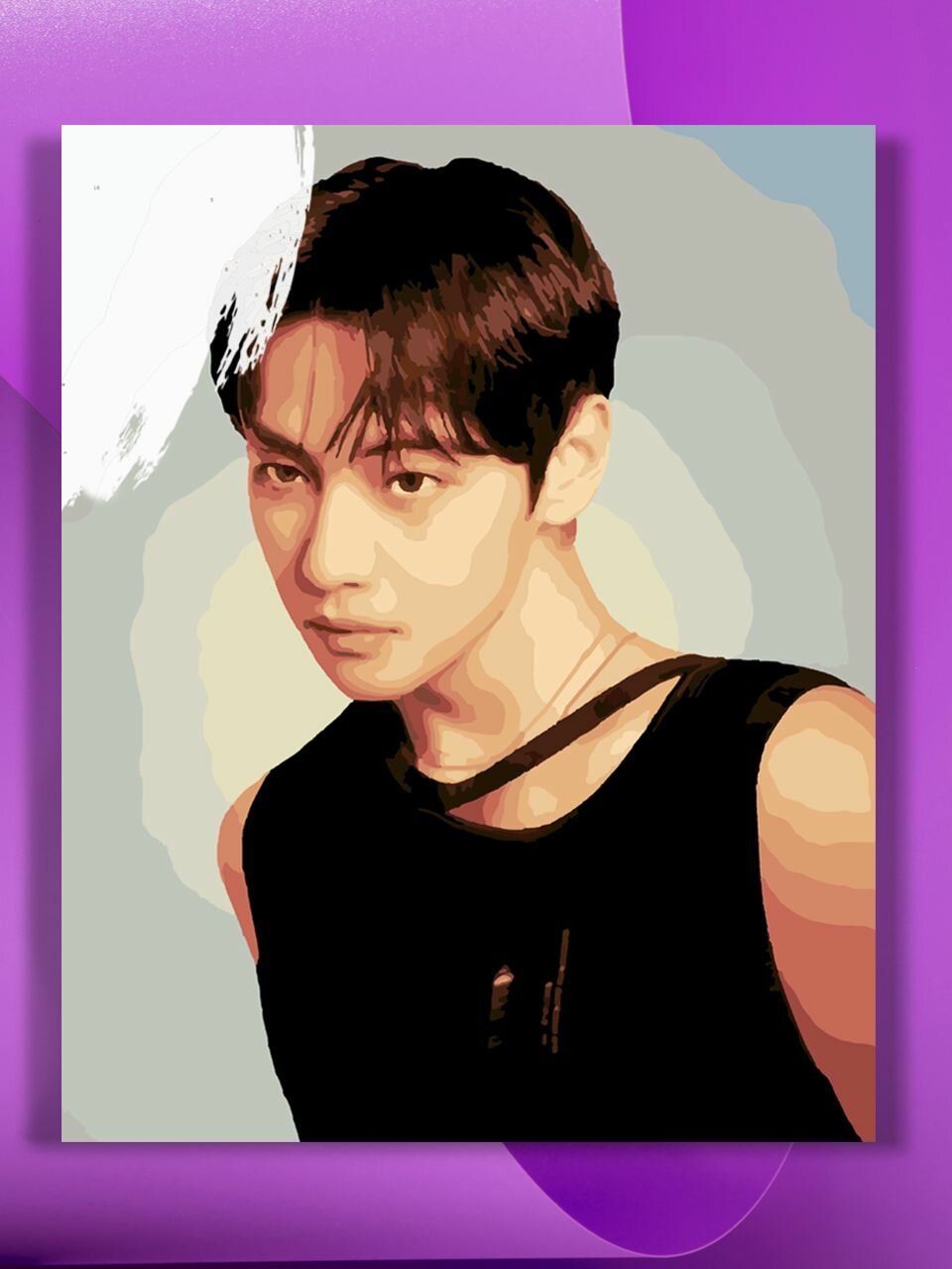 Картина по номерам на холсте BTS - Ким Тэхен 4, 40 х 50 см