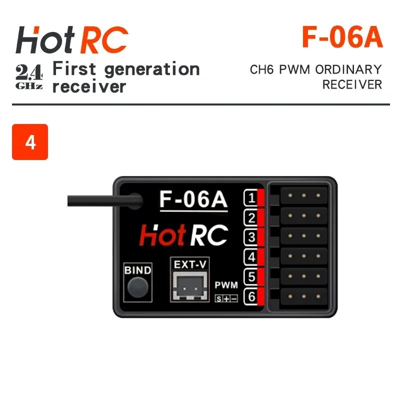 Приемник Hot RC F-06A 2.4G CH6 PWM