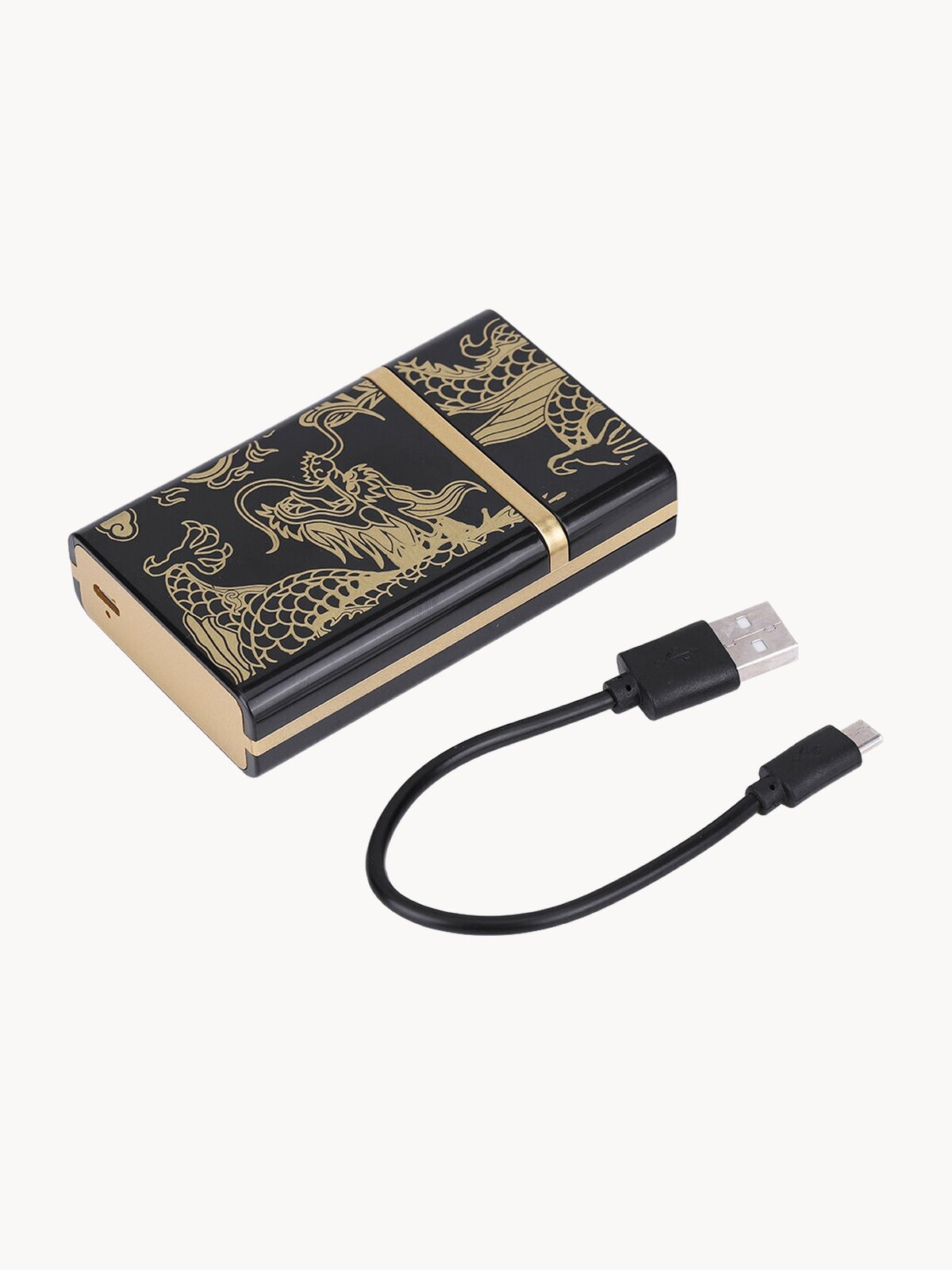 Портативный портсигар с супермини-зажигалкой с зарядкой через USB (Golden Dragon)