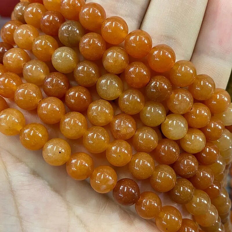 Натуральные камни бусины для браслетов 8mm 45pcs, red aventurine