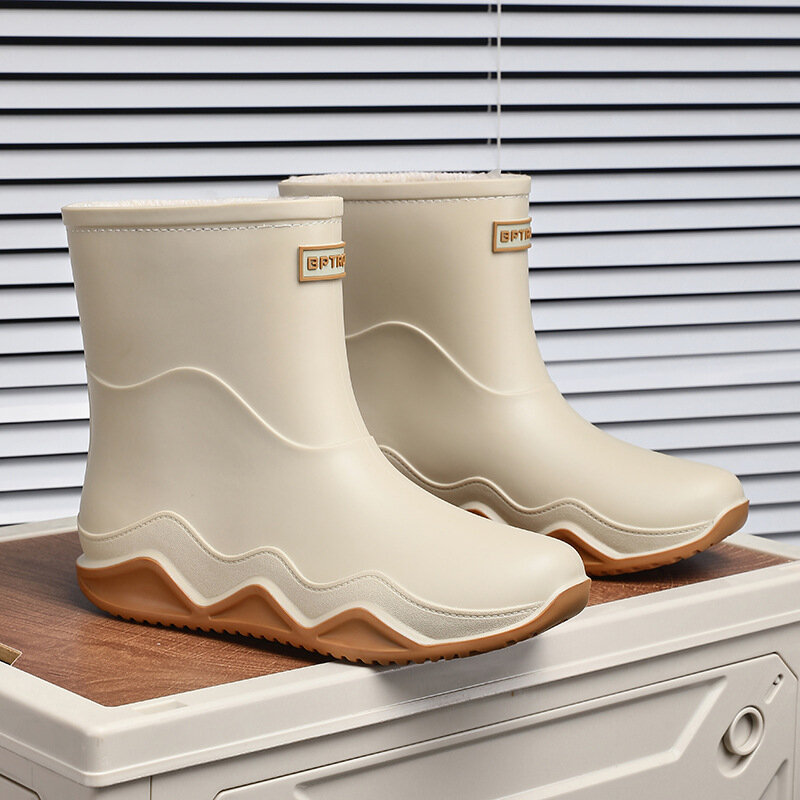 Мужские резиновые сапоги без шнурков, короткие, для рыбалки, работы на кухне, на открытом воздухе, с застежкой на шнурке, обувь для мытья автомобилей, резиновые сапоги для рыбалки. Размер обуви. EU:41