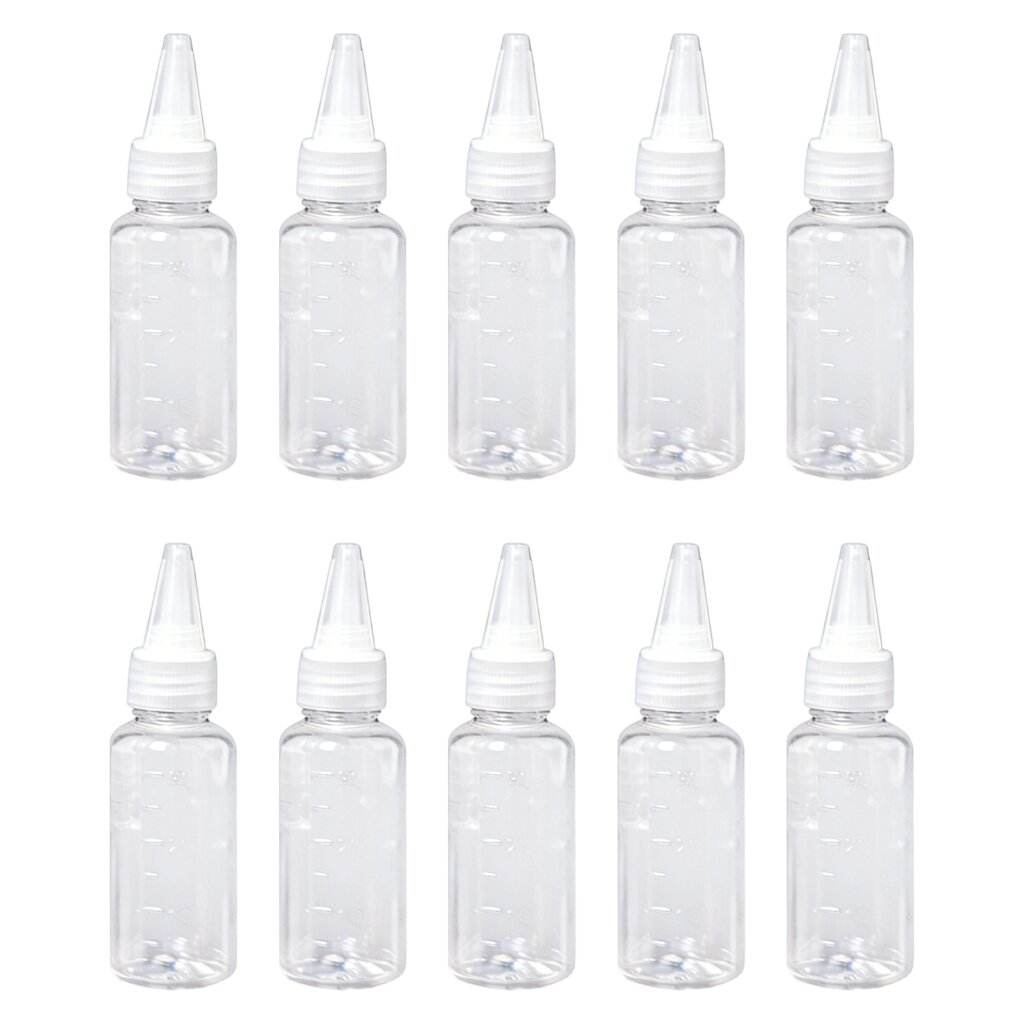 10ШТ Пластиковая бутылка для смешивания красок, Контейнер-дозатор для моделей-энтузиастов