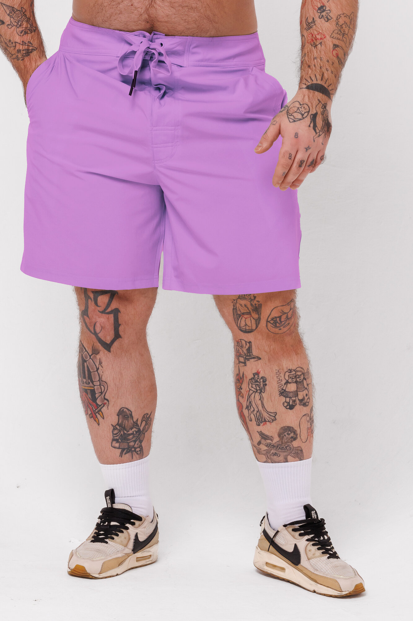 Шорты спортивные Alo Plow Board Short M6061R, размер XXL, фиолетовый — фото 1
