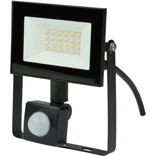 Прожектор Uniel ULF-F62-30W/6500K SENSOR IP54 200-240В с датчиком движения и освещенности. Корпус черный. TM
