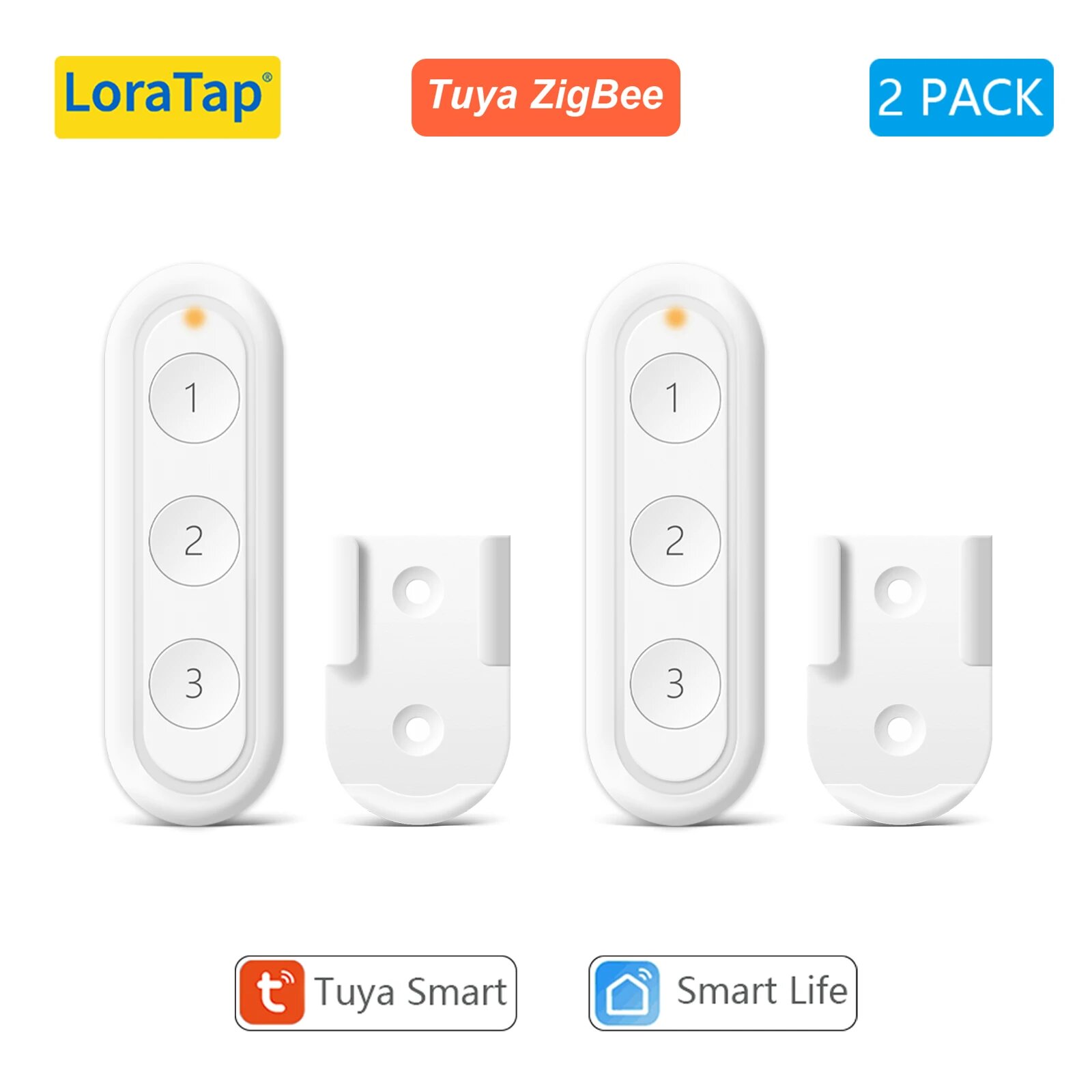 LoraTap Tuya ZigBee 2 PACK, 3-х групповой переключатель