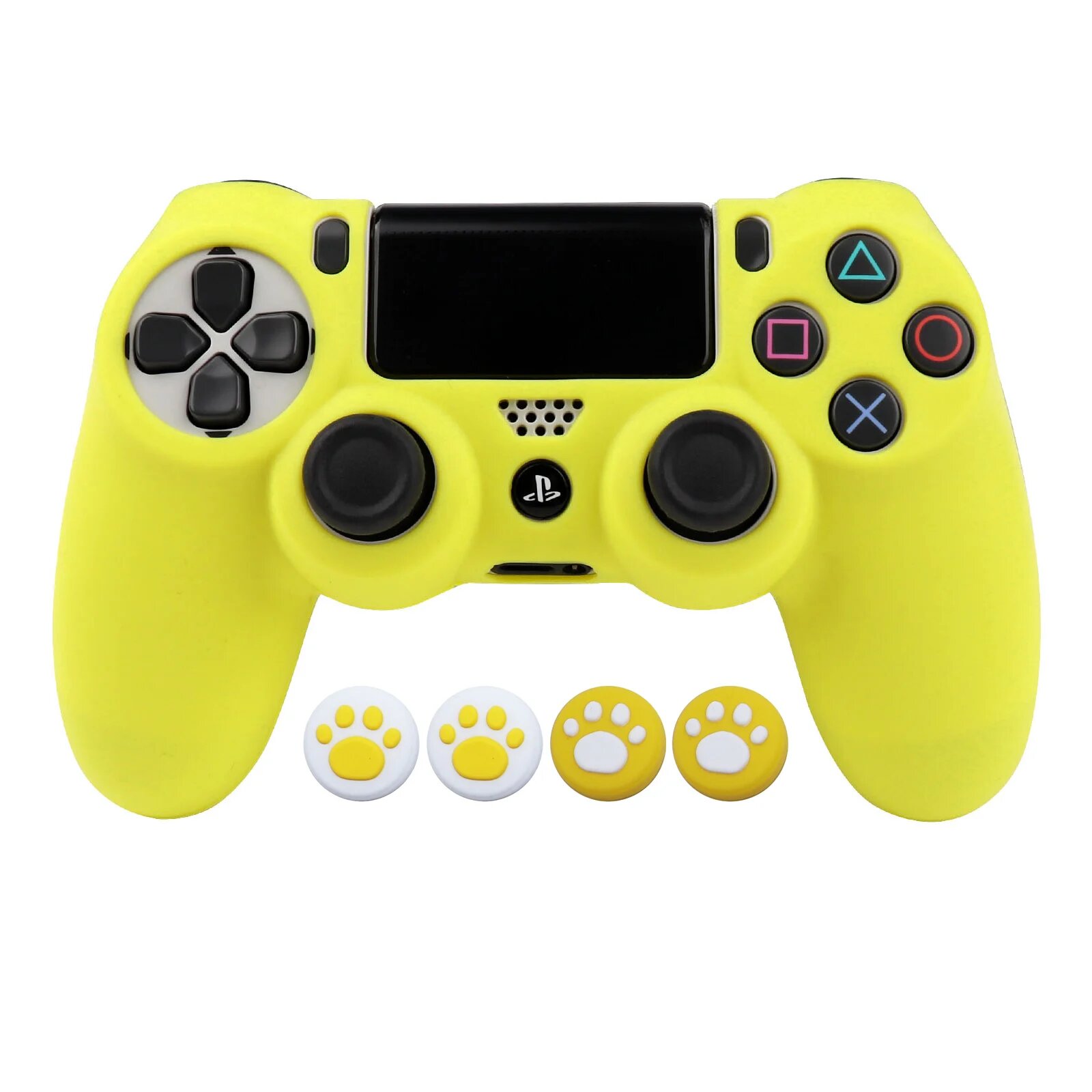 Силиконовый чехол для геймпада PS4, Yellow