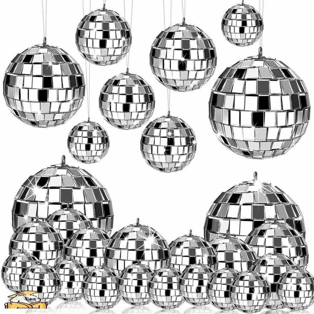 24 шт. Зеркальный диско-шар, подвесной, стеклянный декор
