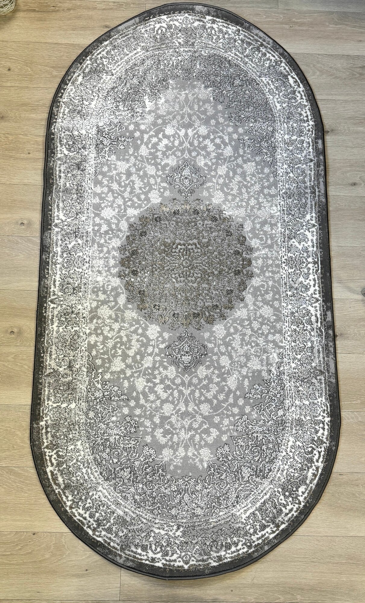 Ковер Kaplanser Shival 3*4м, овальный C703B 86 L. GREY/L. GREY