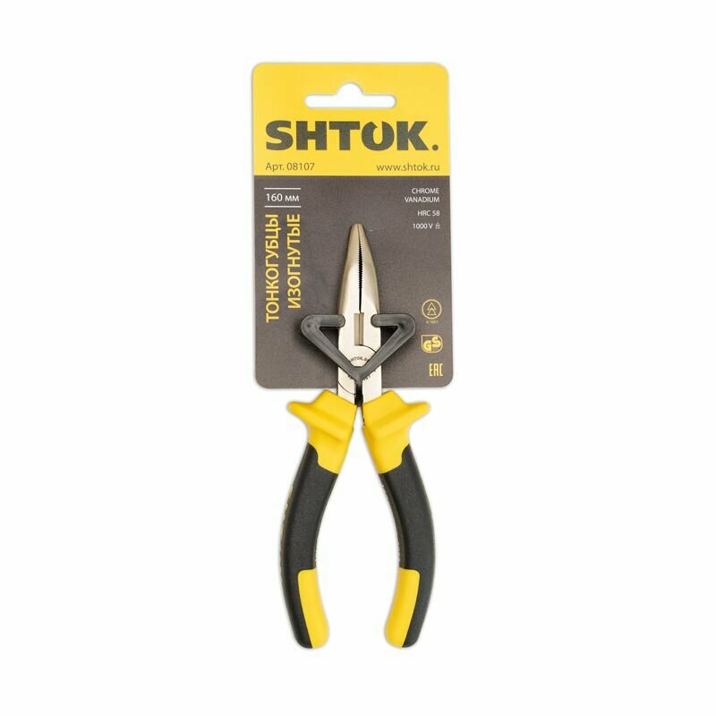 Тонкогубцы изогнутые 1000В 160мм (08107) SHTOK 376277