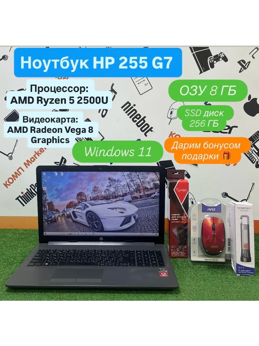Ноутбук HP 255 G7 Ryzen 5 8/256