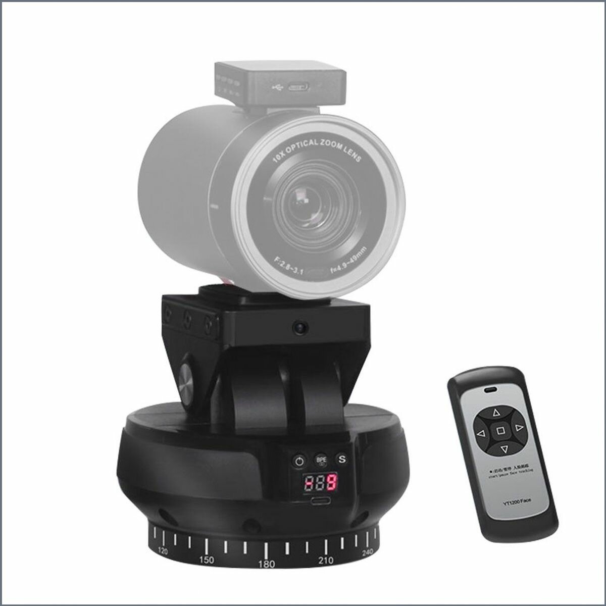 Andoer YT1200 Face Motorized Pan Tilt Head 2-осевая панорамная головка AI Интеллектуальное