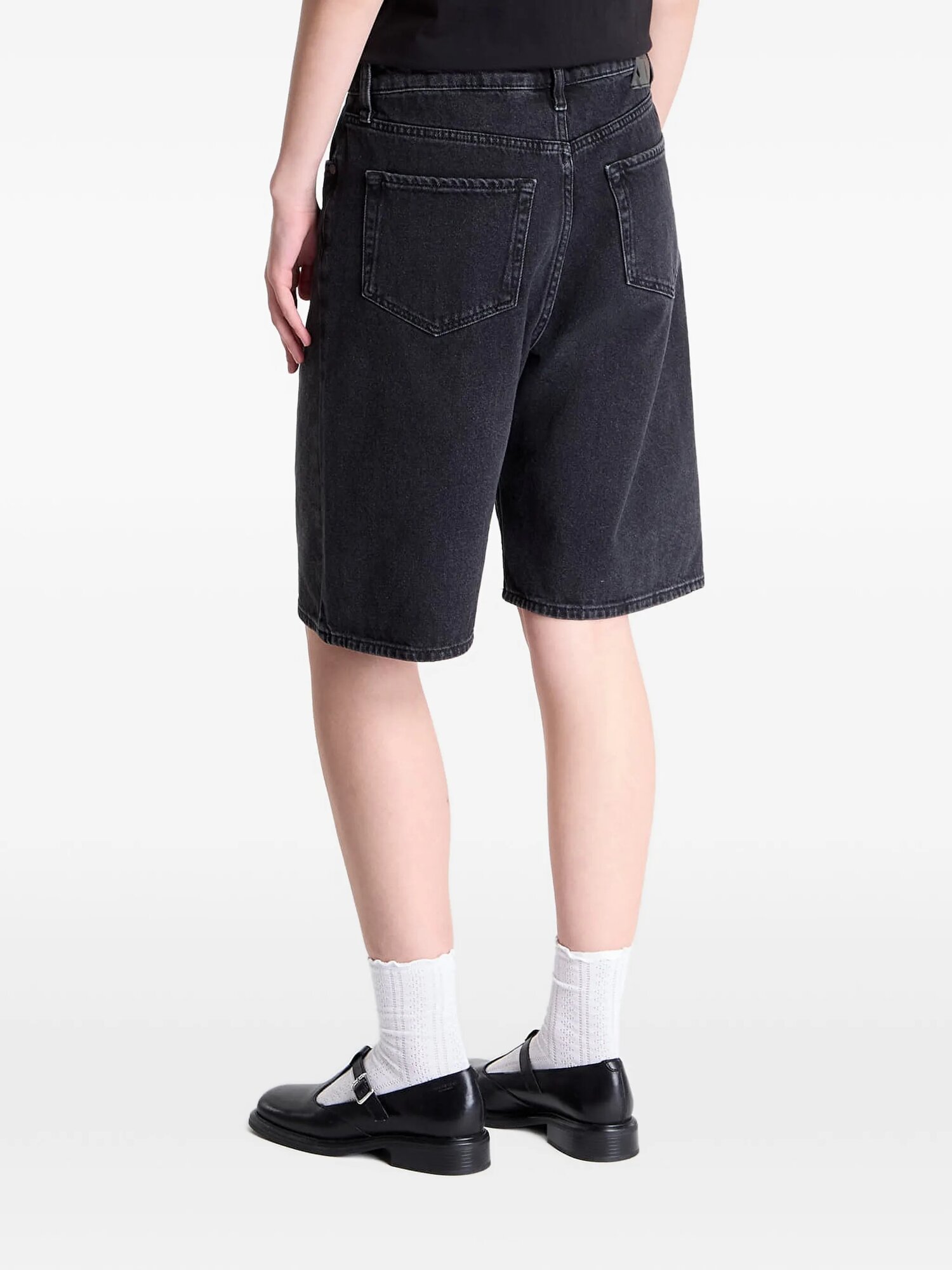 Шорты Daily Paper Monogram-pattern denim shorts, размер 44, black/black — фото 1