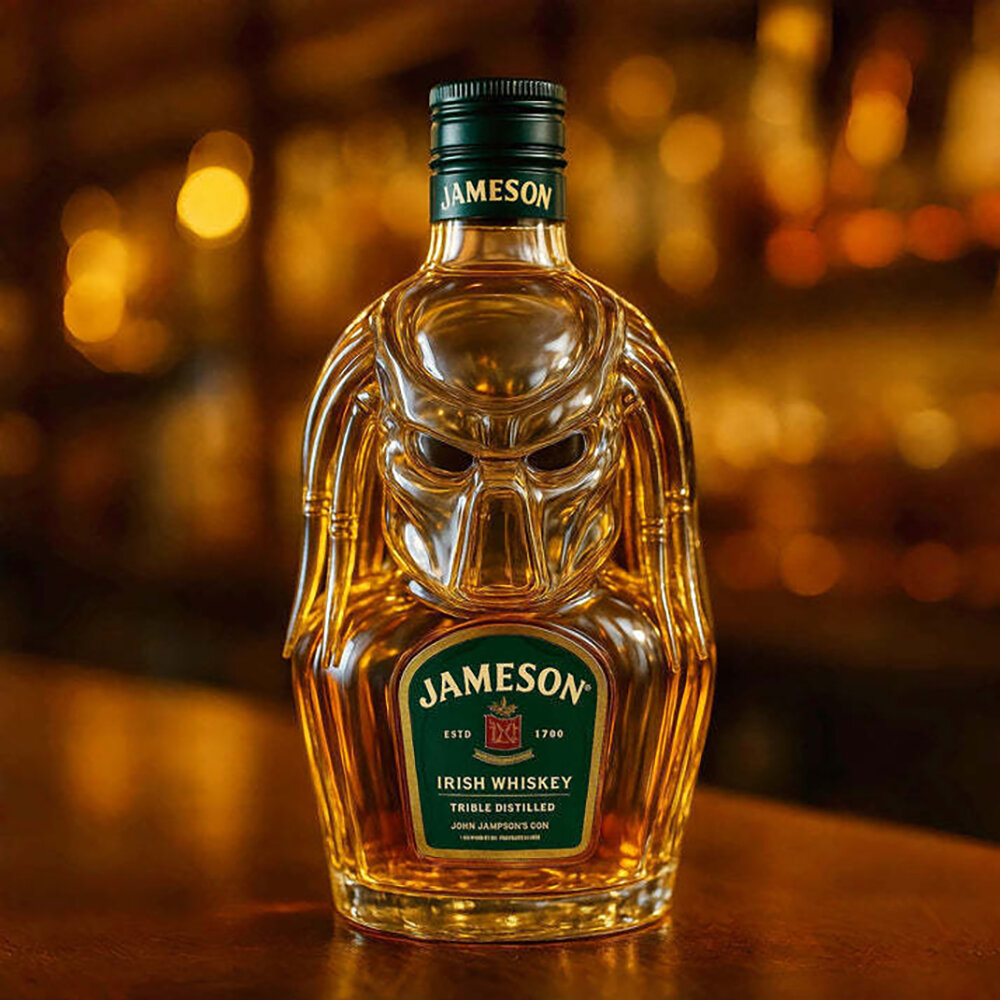 Jameson Бутылка для виски Iron Warrior, стеклянная бутылка особой формы