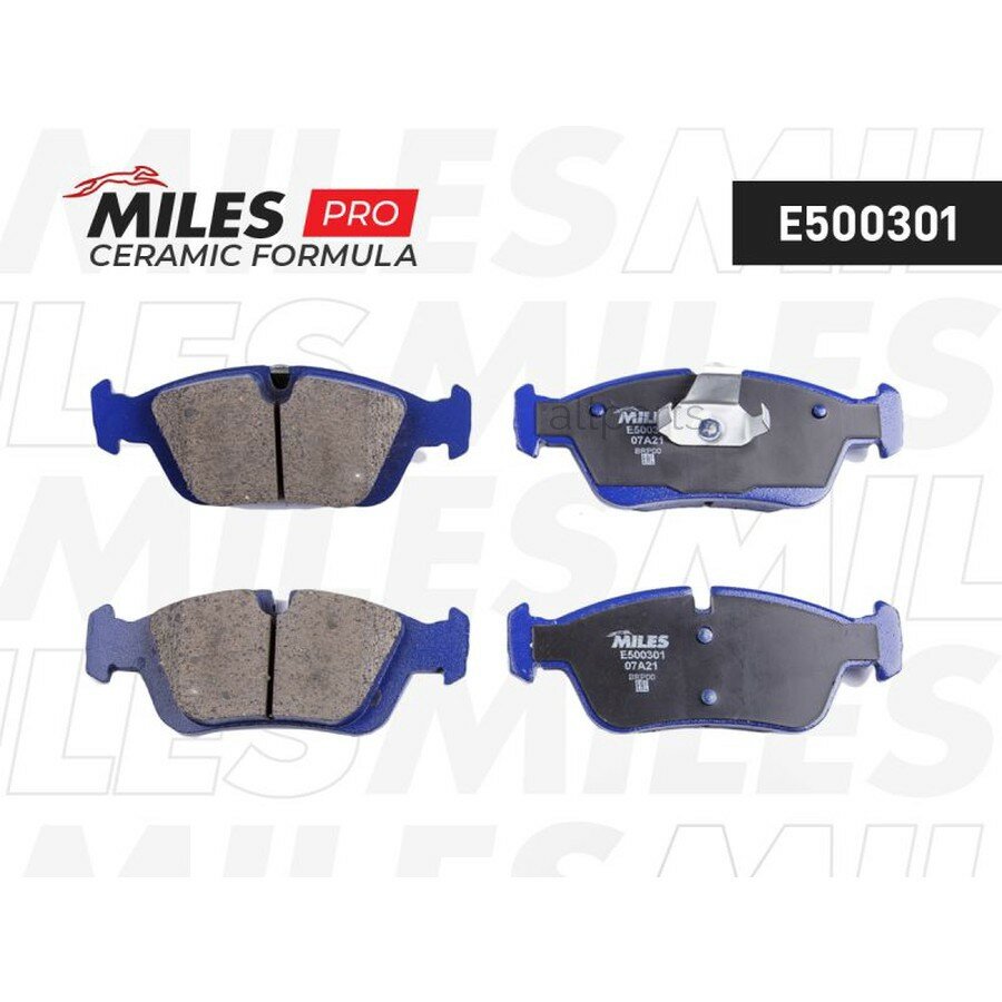MILES E500301 Колодки тормозные передние BMW E36/E46/Z3 E36/Z4 E85 98> (ISO 9001) Ceramic
