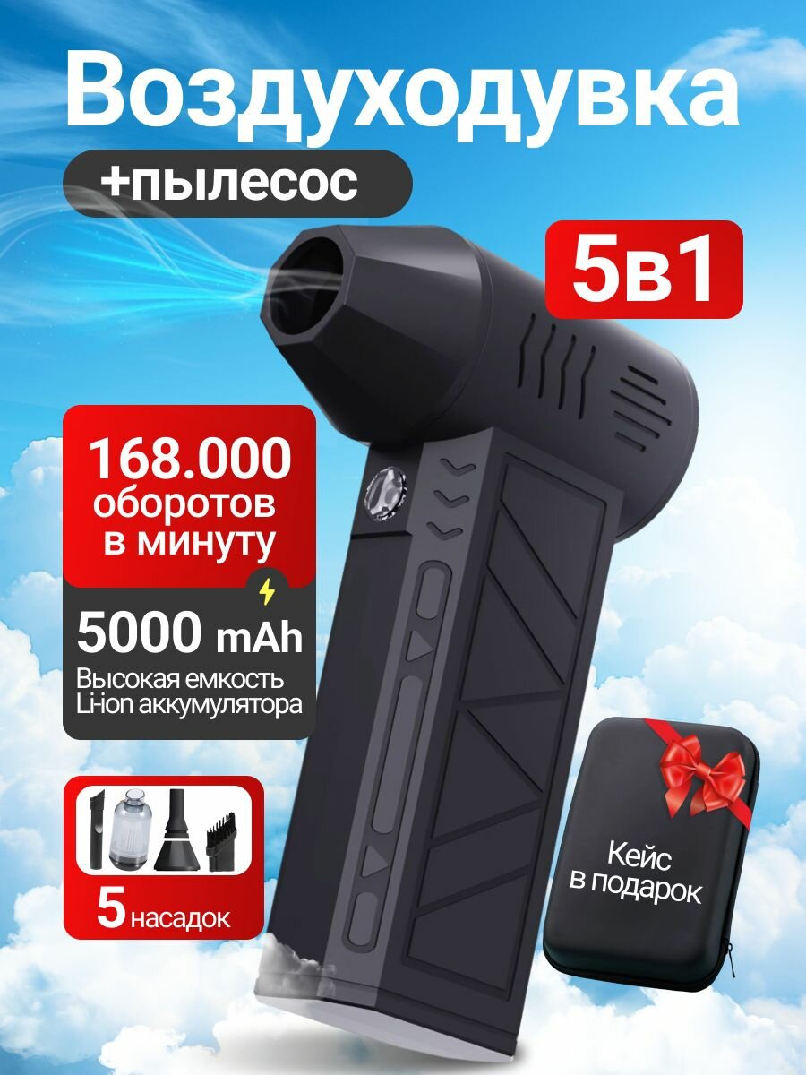 Воздуходувка аккумуляторная / воздуходувка для компьютера / ветродуйка аккумуляторная