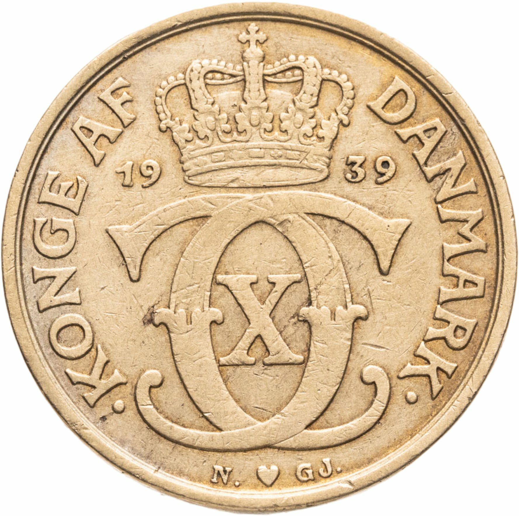 Дания 1 крона (crown) 1939 — фото 1