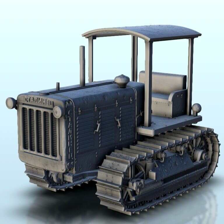 Сталинец 65. С-65. Трактор тягач. асштабная модель 1:72.