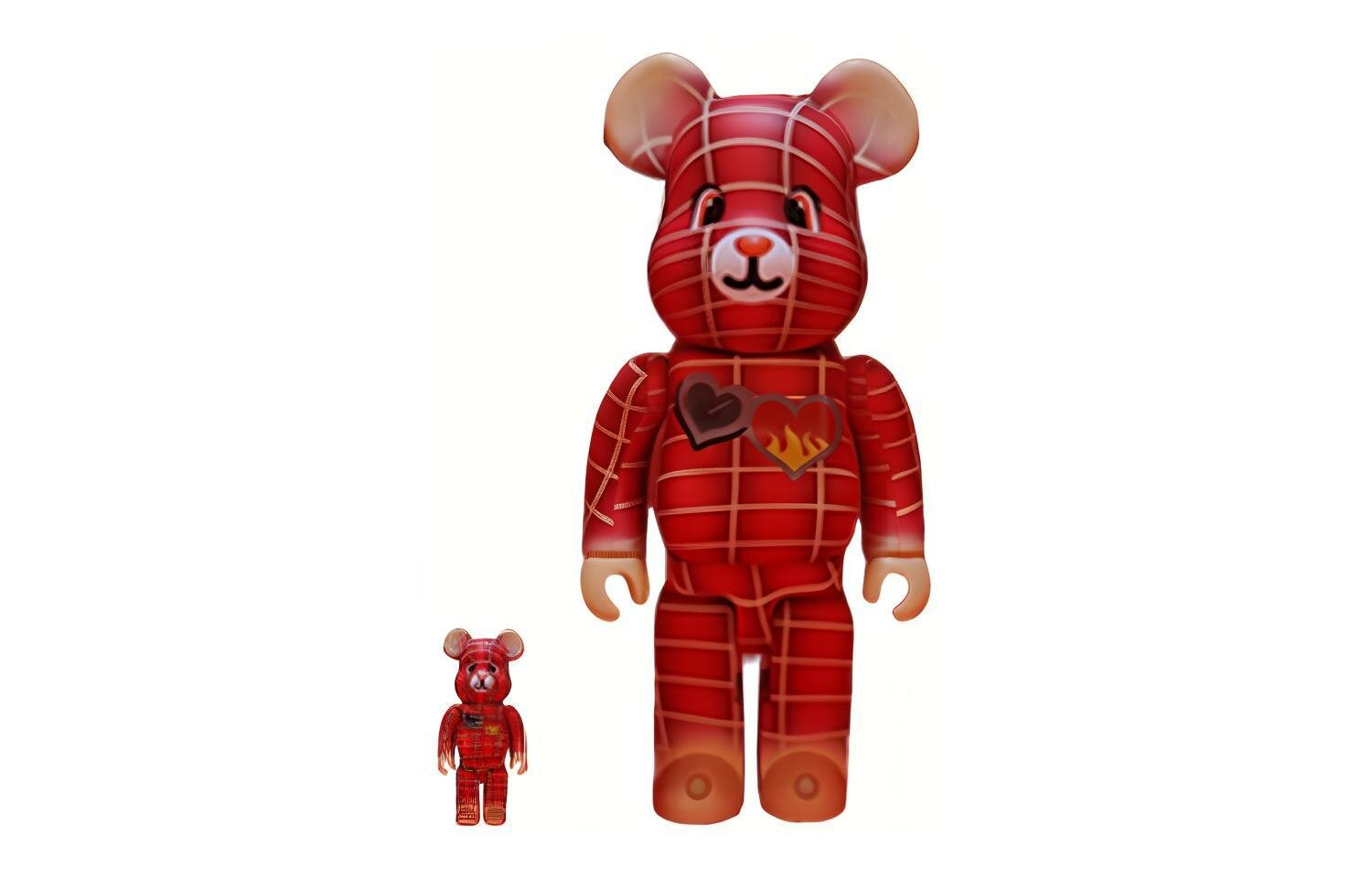 Фигурка унисекс BE@RBRICK x ART021 X PainfulBakery 100%+400%, 7см/28см