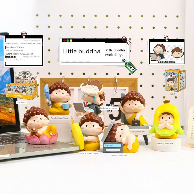 Маленькая фигурка-сюрприз Little Bee Beebee, вращающаяся, креативная, в закрытой упаковке, настольное украшение, милый