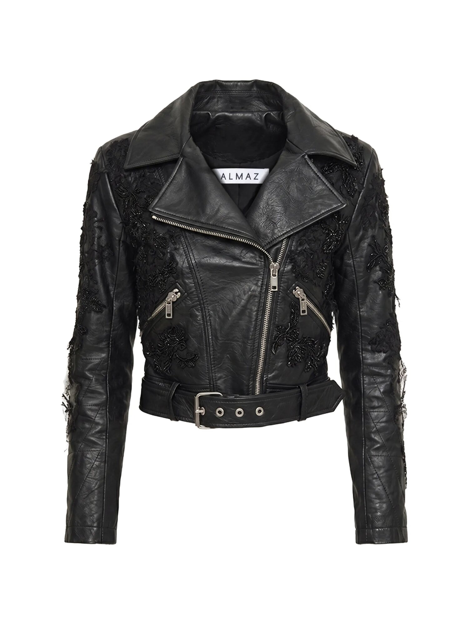 Куртка Mix embroided lace-panel jacket