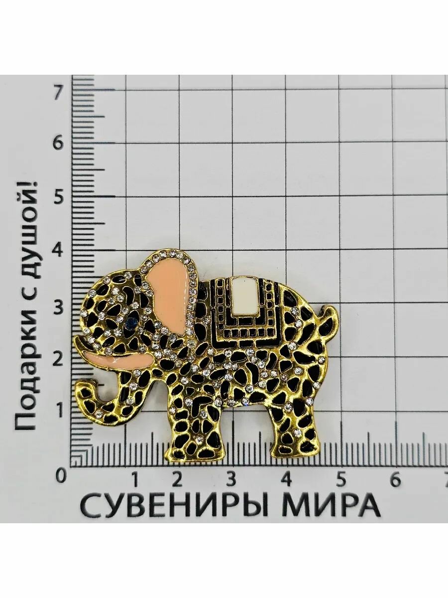 Слон магнит со стразами на холодильник