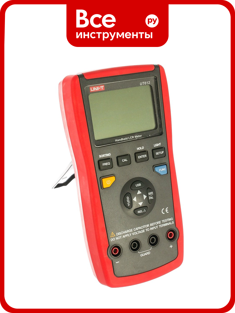 Измеритель LCR цифровой с автодиапазоном UNI-T UT612 порт USB 106903, для определения добротности