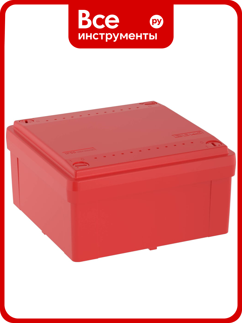 Коробка ответвит. с гладкими стенками DKC IP56 100х100х50мм цвет красный