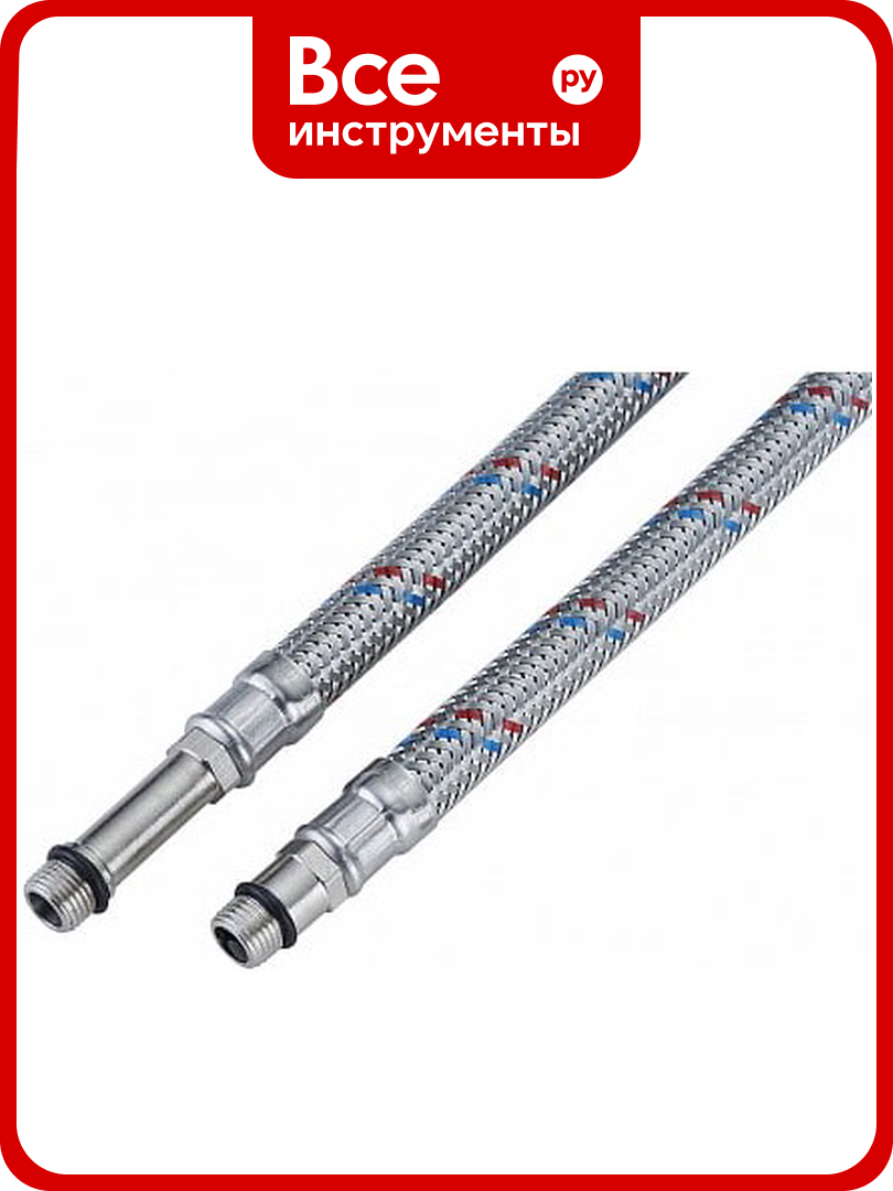 Подводка СТМ для смесителя, сталь, 1/2 xM10x100 см, пара CWFHS100, подводка с гайкой‑штуцером, универсальное решение