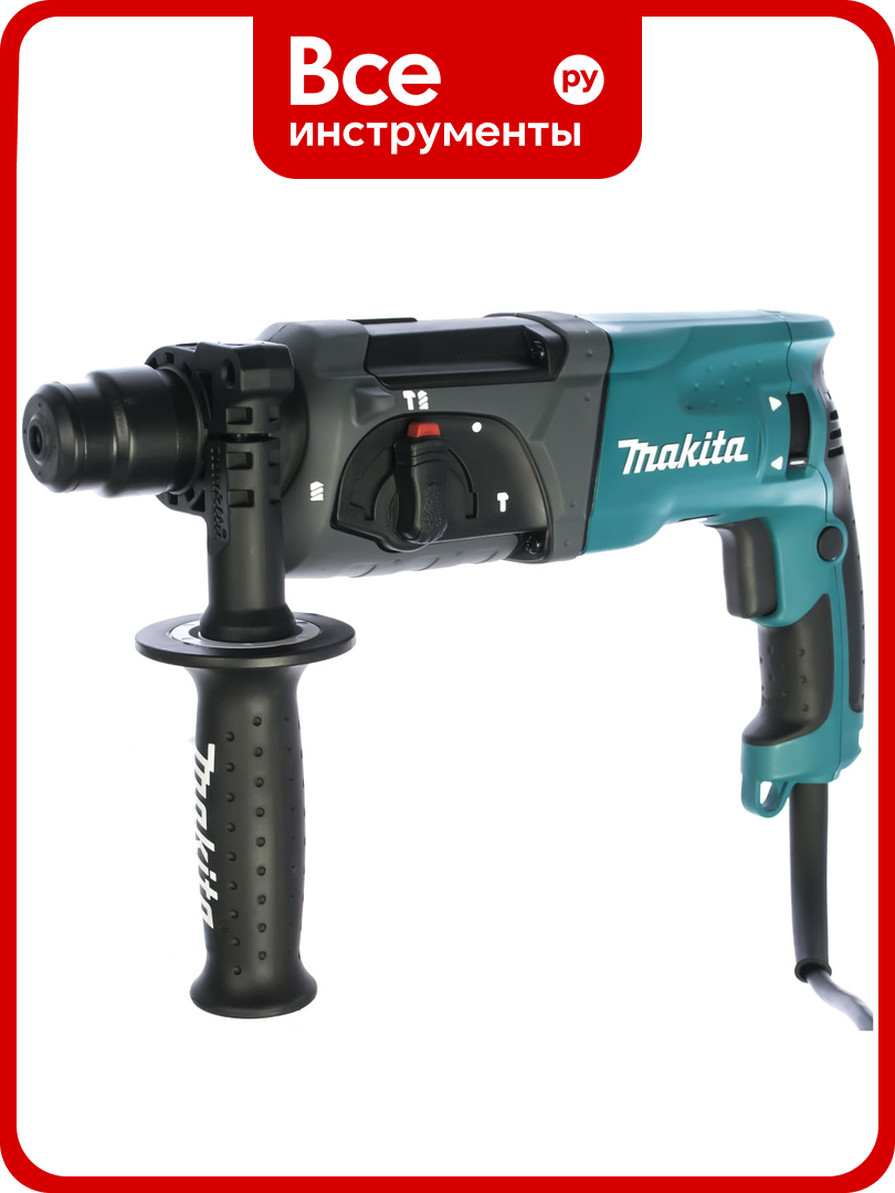 Перфоратор Makita HR2470 с мощностью 780 Вт, частотой ударов до 4500 уд/мин и режимом долбления для профессионального ис
