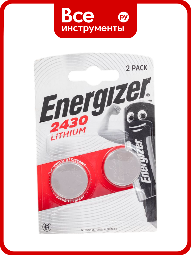 Батарейки Energizer Lithium CR2430 2 шт/бл 7638900379914