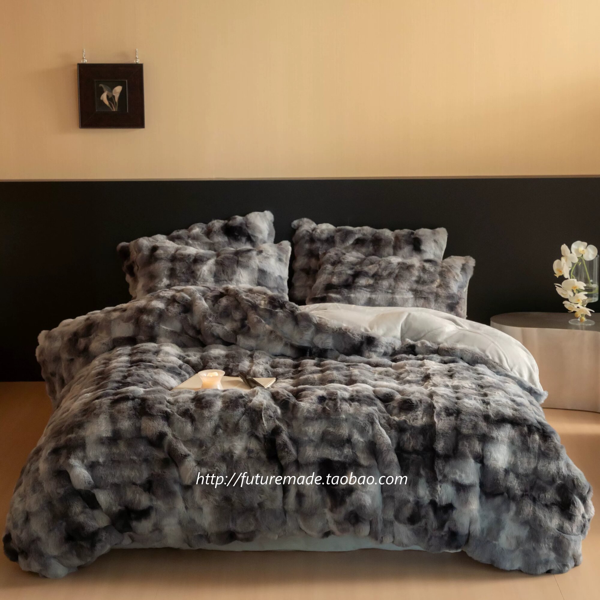 Минималистичный и непринужденный стиль~осенне-зимний комплект из четырех предметов с градиентным тай-дай принтом, из