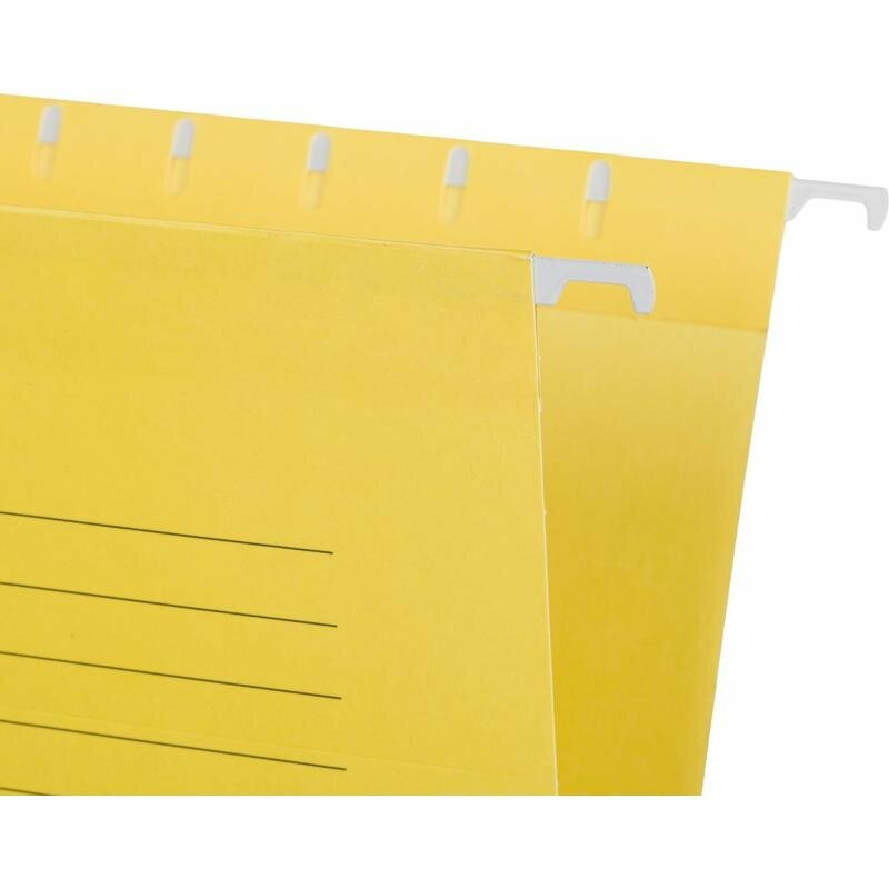 Папка подвесная Attache Foolscap, картон желтый, до 200л, 5шт/уп, 1554459