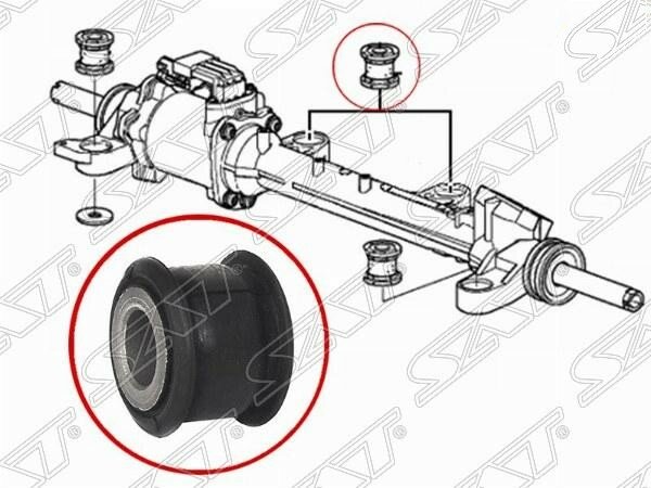 Сайлентблок SAT ST-53685-TL0-G21B рулевой рейки Honda Accord 08-13, Acura TSX 08-14