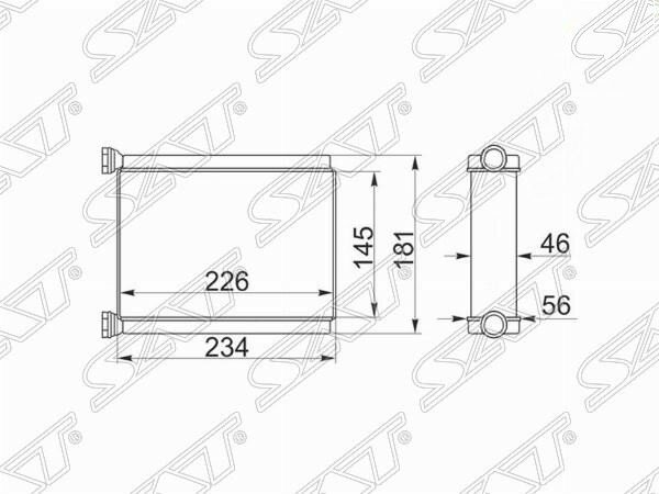Радиатор отопителя салона SAT ST-TY90-395-0 Toyota Camry XV30 01-06 / Ipsum 01-09