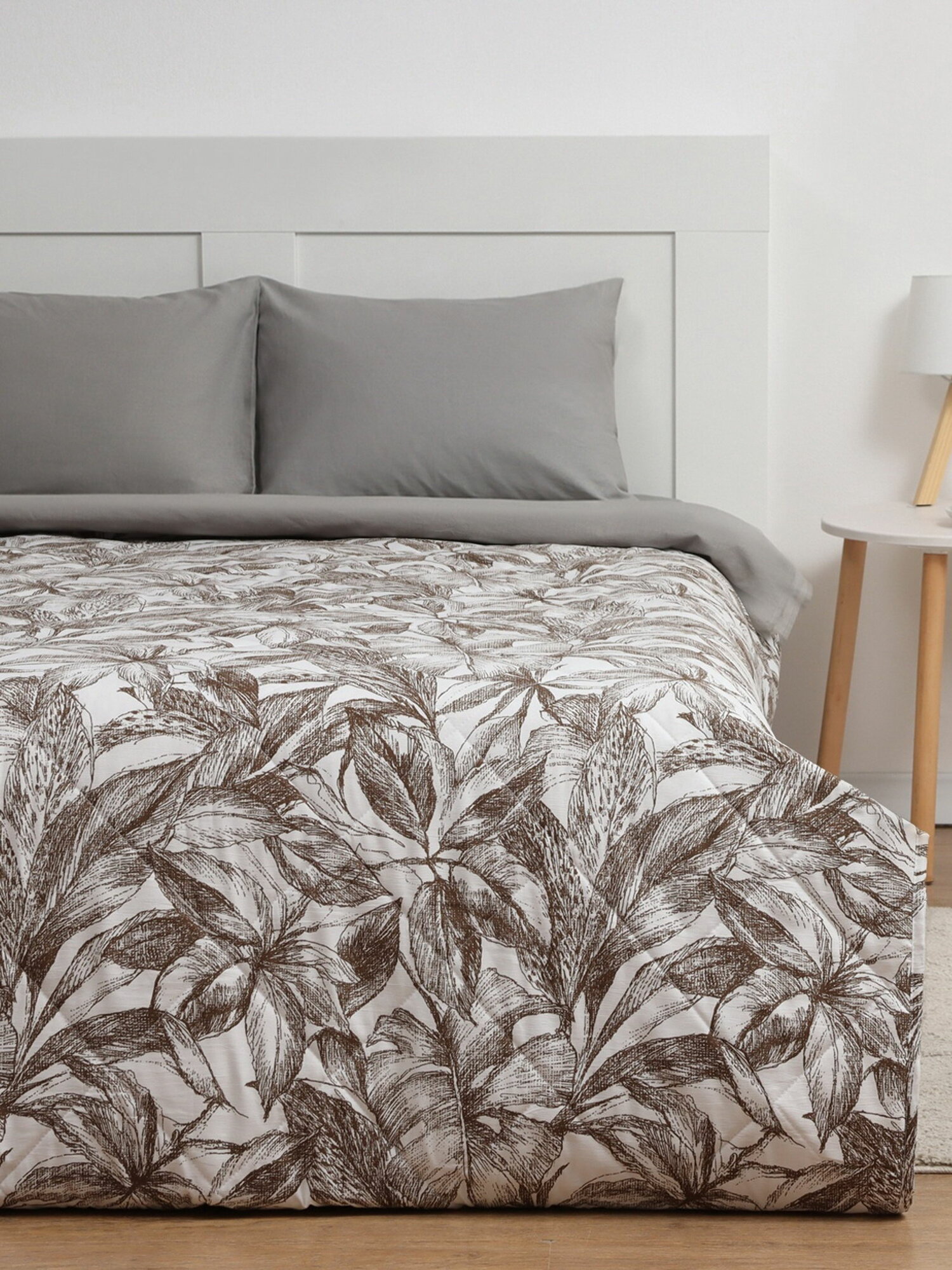 Покрывало евро Tropics, 200x230+-5 см, жатка, ткань: жатка, тематика: цветочно-растительная
