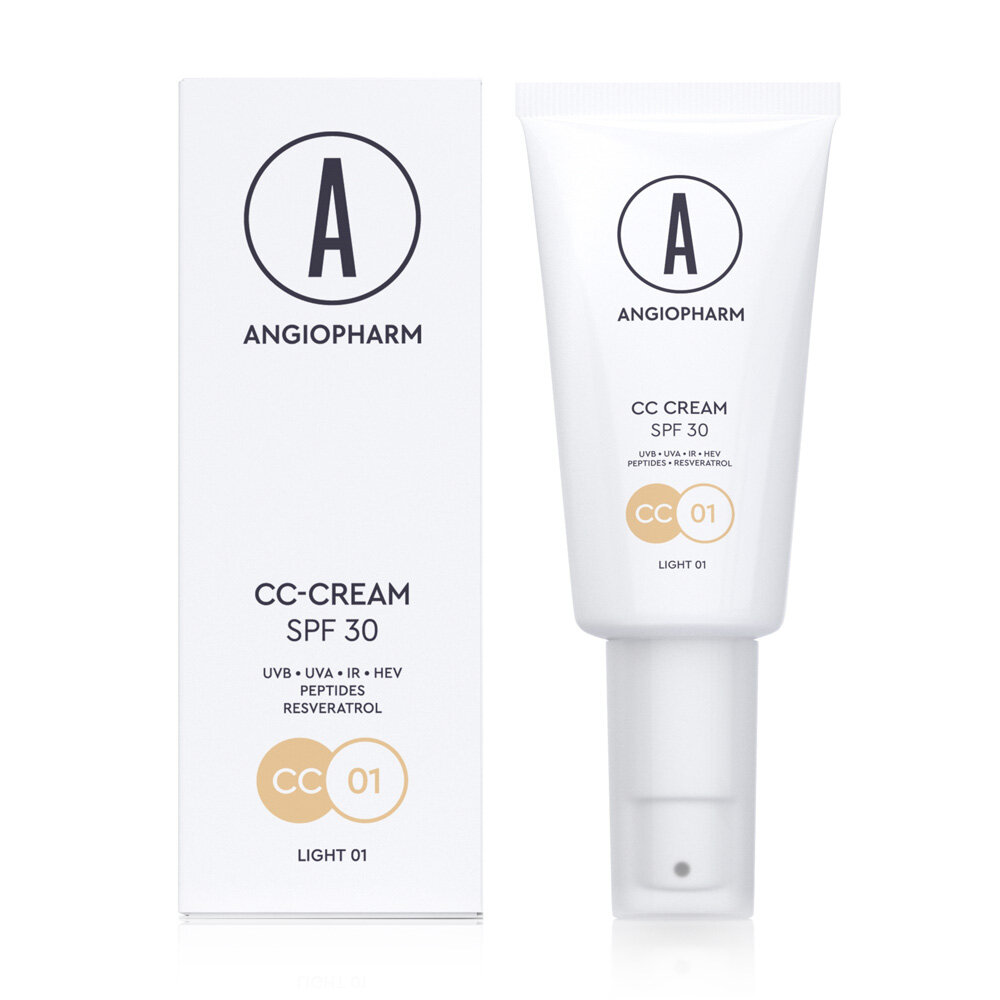 Angiopharm сс-крем SPF 30 LIGHT 01 СС крем с фактором защиты от ультрафиолета SPF 30, 30 мл.