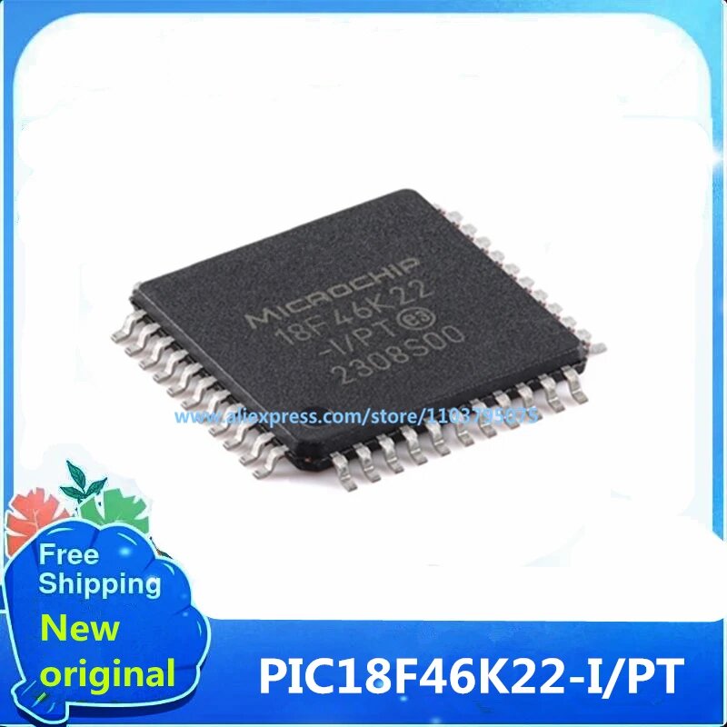 10 шт, микроконтроллеры PIC18F46K22-I/PT