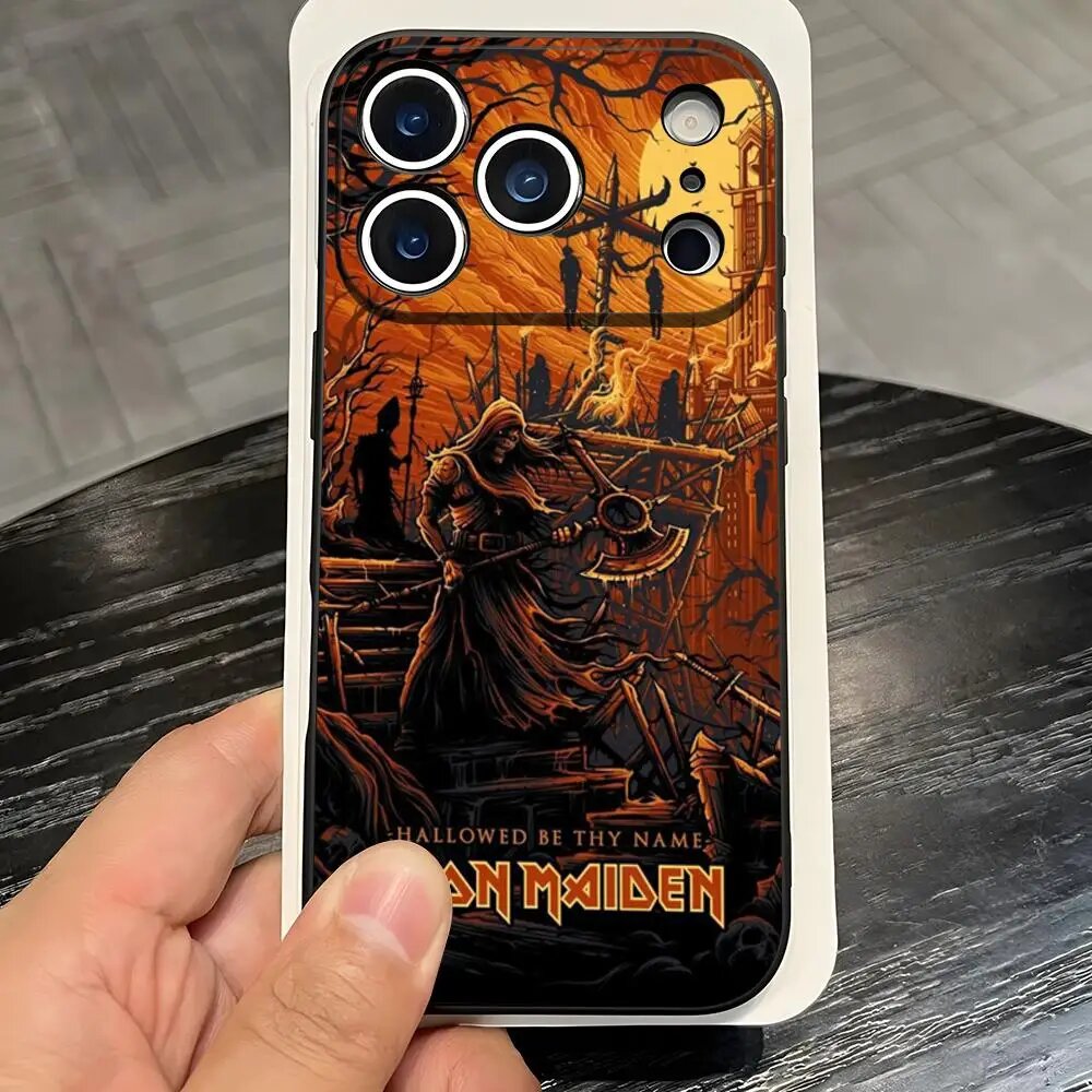 Модный силиконовый чехол для телефона с рисунком скелета рок-группы для iPhone 17 Pro Max, 16, 15, 14 Pro Max, 13, 11, X, Xs, Xr, 8, 7 Plus