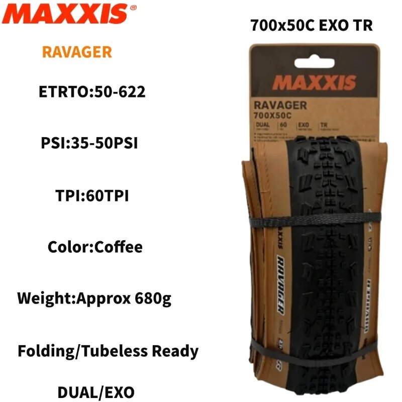 Maxxis RAVAGER Gravel шина 700x/40C/45C/50C SilkShield/EXO/TR 700x50C EXO TR C