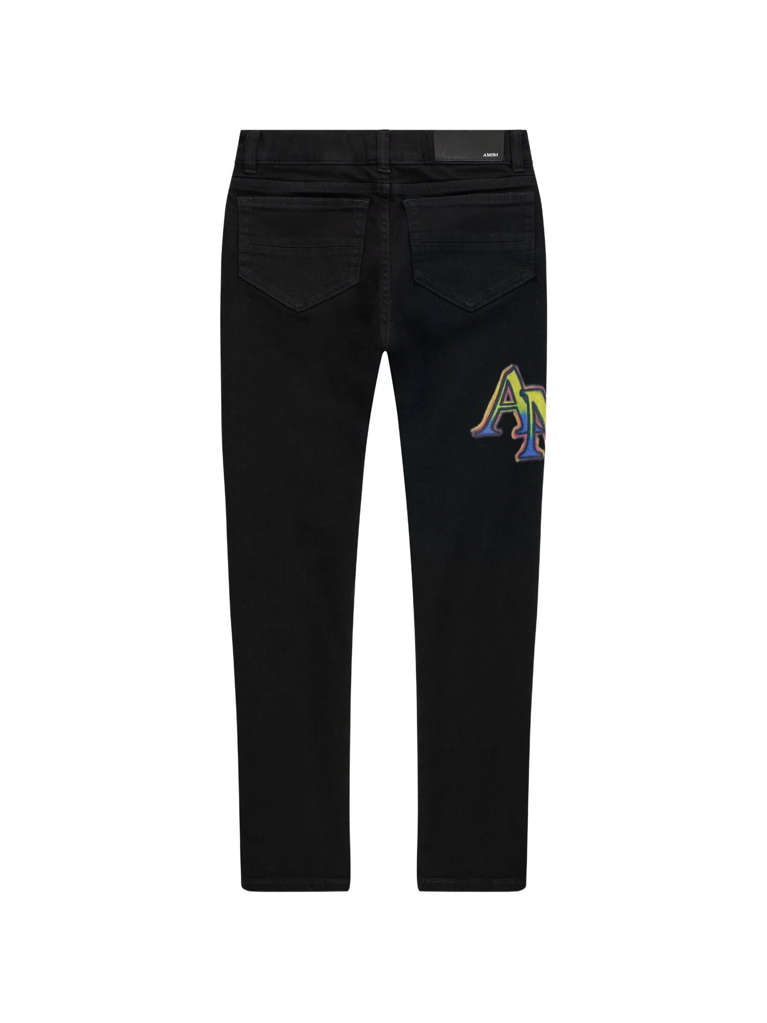 Джинсы AMIRI Staggered logo-print jeans, размер 6 лет, черный — фото 1