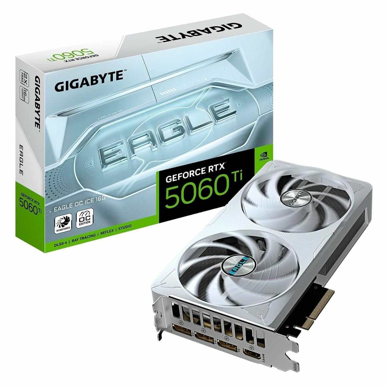 Видеокарта GIGABYTE GeForce RTX 5060 Ti EAGLE OC ICE 16GB