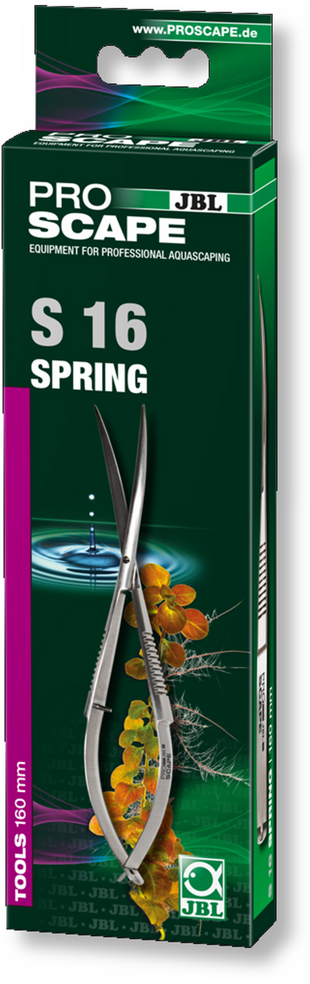 Пружинные ножницы для мхов и газонов в аквариуме, JBL ProScape Tool S 16 spring, 16 см