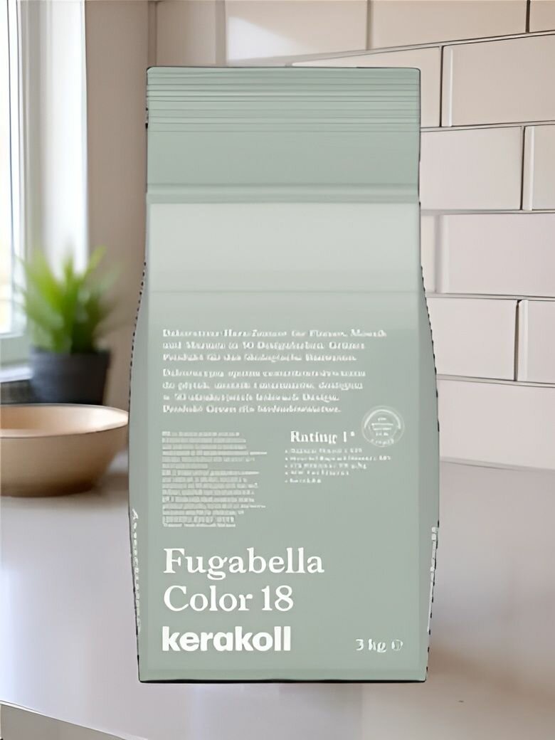 Затирка для плитки полимерцементная №18 Kerakoll Fugabella Color 0-20 3кг
