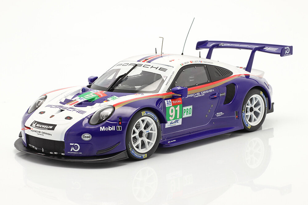 Модель коллекционная IXO Porsche 911 (991) GT3 rsr no 91 24H le mans 2018 rothmans